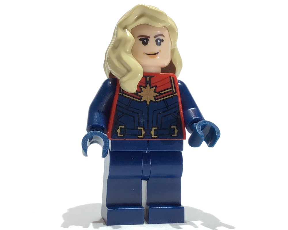 LEGO Set fig-014388 Captain Marvel, Mid-length Tan Hair | Rebrickable ...