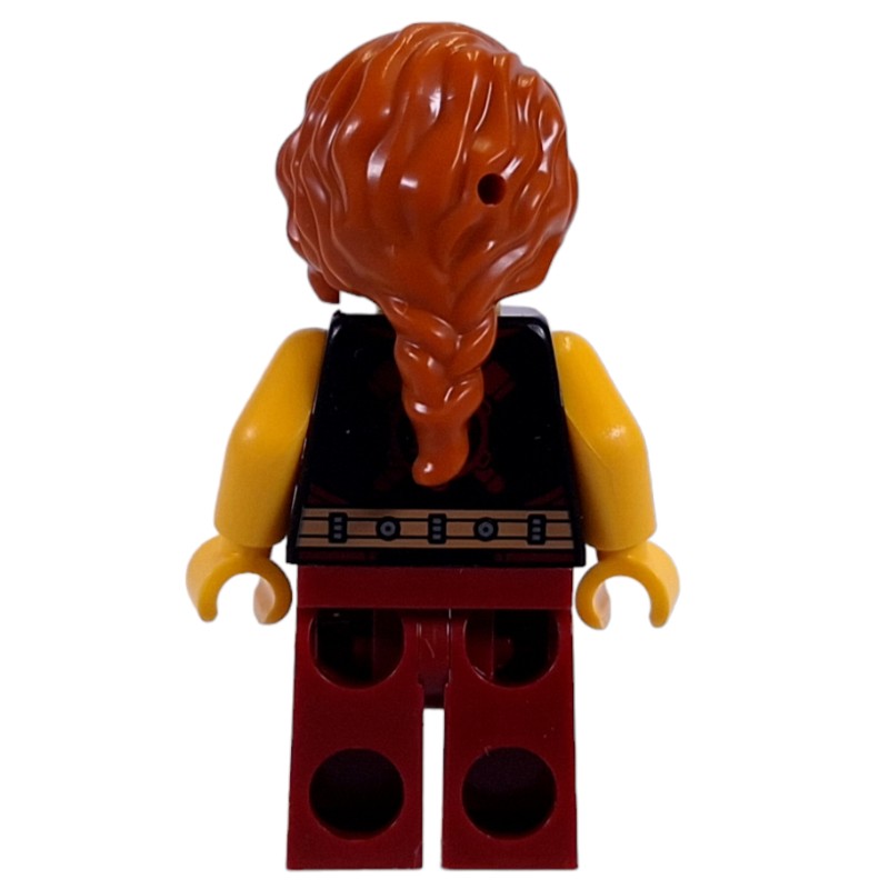 LEGO Set fig-014393 Viking, Dark Red Overalls, Dark Orange Hair ...