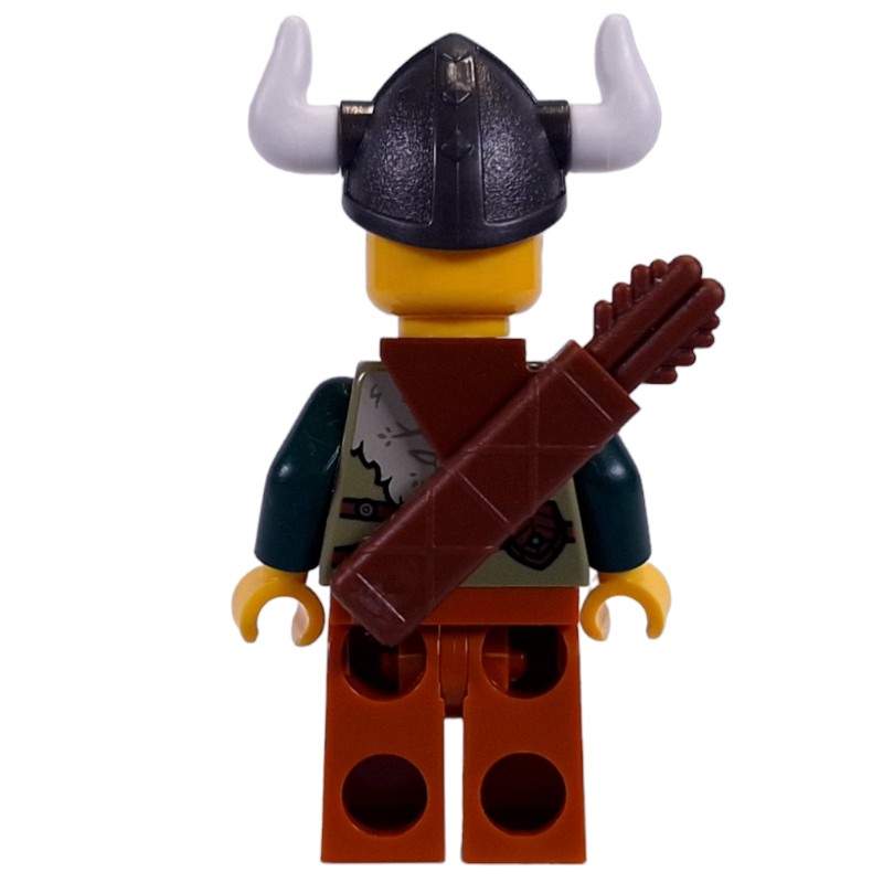 LEGO Set fig-014394 Viking, Olive Green Shirt, Helmet with Horns ...