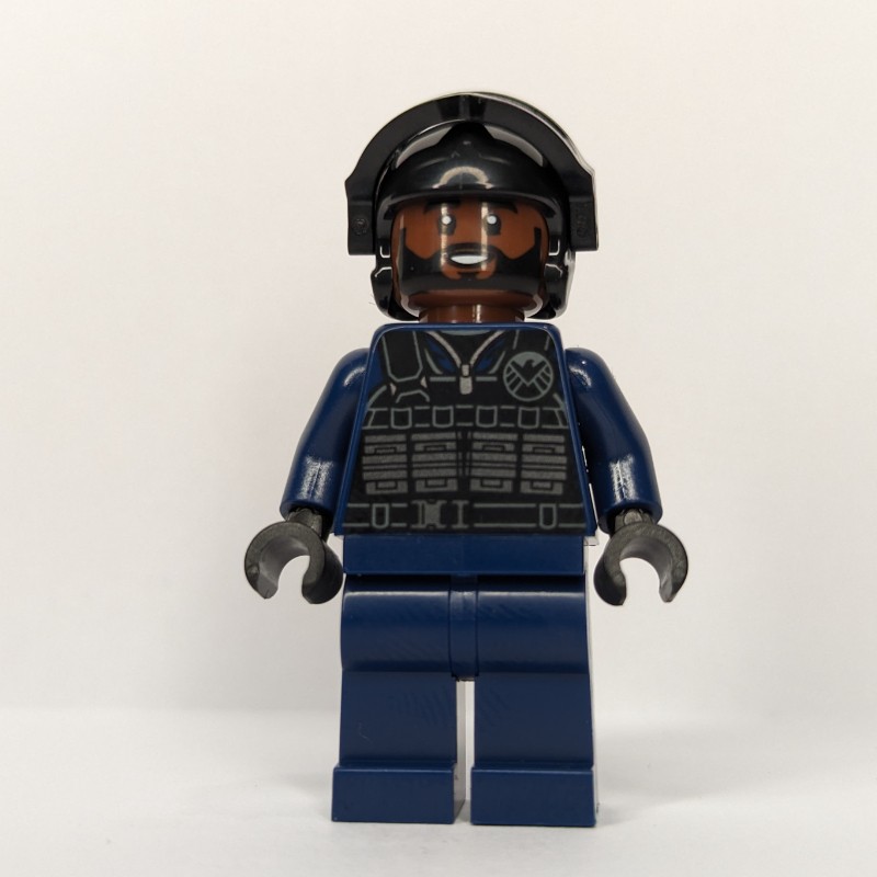 LEGO Set fig-014432 SHIELD Agent, Reddish Brown Head | Rebrickable ...