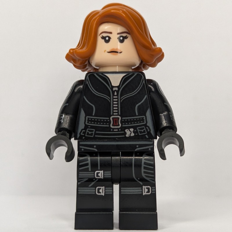 LEGO Set fig-014441 Black Widow, Black Jumpsuit, Printed Legs (20877 ...