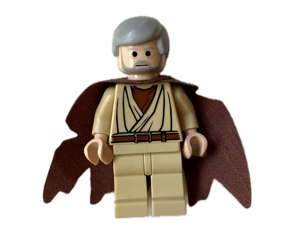 LEGO Set fig-014455 Obi-Wan Kenobi, Old, Tan Robes, Hair, Black Eyes ...