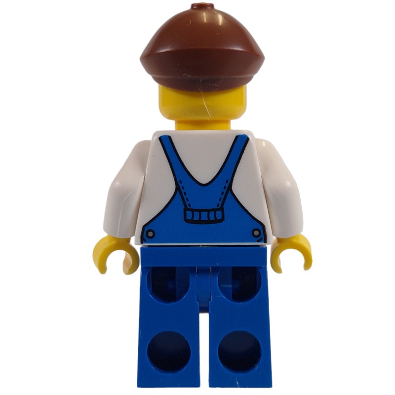 LEGO Set fig-014463 Window Cleaner, Blue Overall, Reddish Brown Cap ...