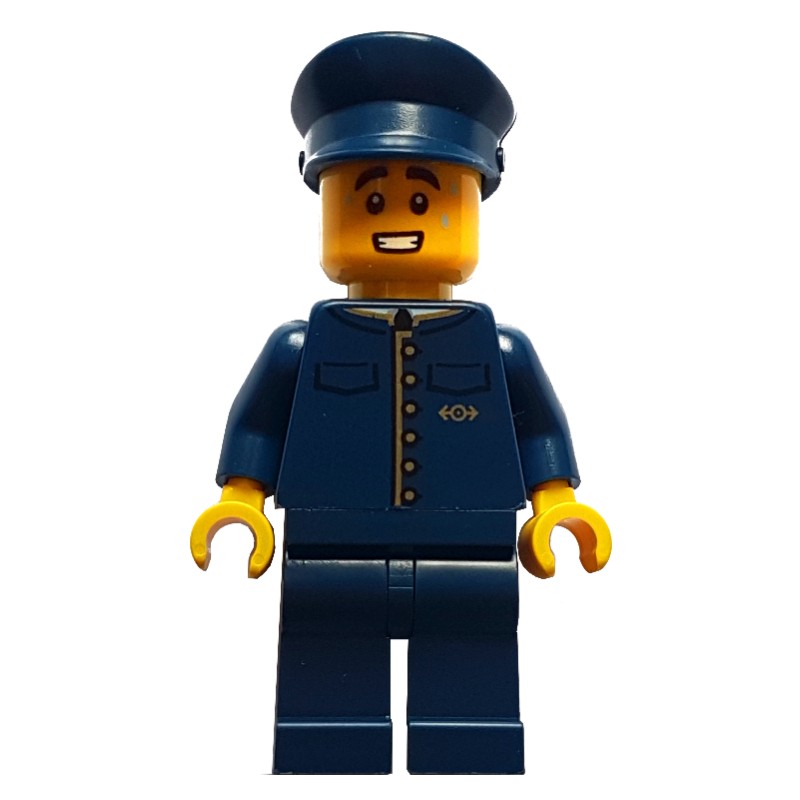 LEGO Set fig-014478 Porter, Dark Blue Uniform | Rebrickable - Build ...