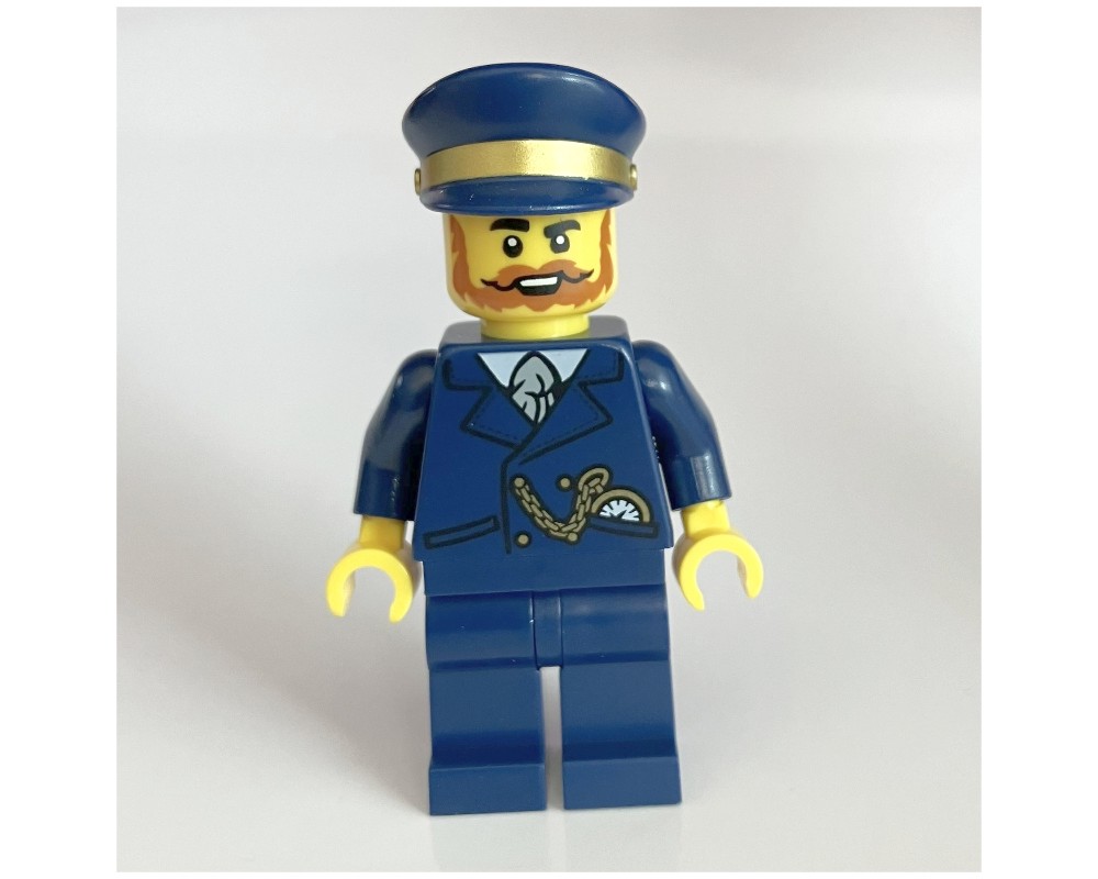 LEGO Set fig-014480 Conductor, Dark Blue Uniform | Rebrickable - Build ...