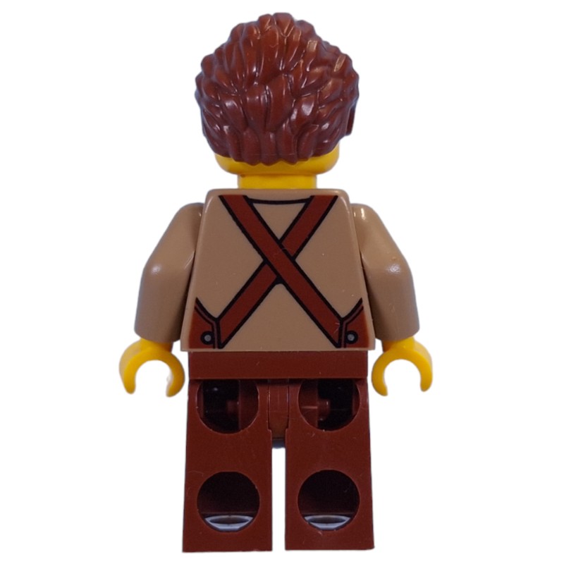 LEGO Set fig-014486 Dark Tan Torso, Reddish Brown Overall, Reddish ...