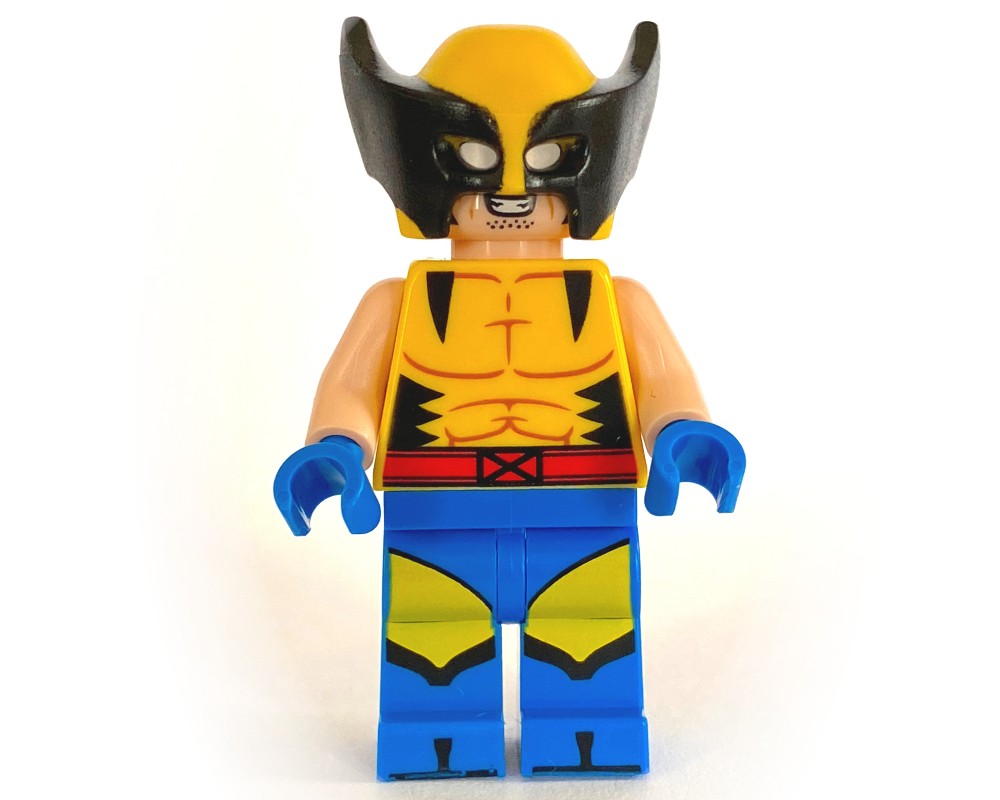 LEGO Set fig-014565 Wolverine, Mask, Yellow X-Men Suit, Plain Arms ...