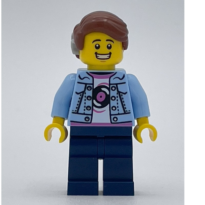 LEGO Set fig-014633 Man, Bright Light Blue Jacket, Dark Blue Legs ...