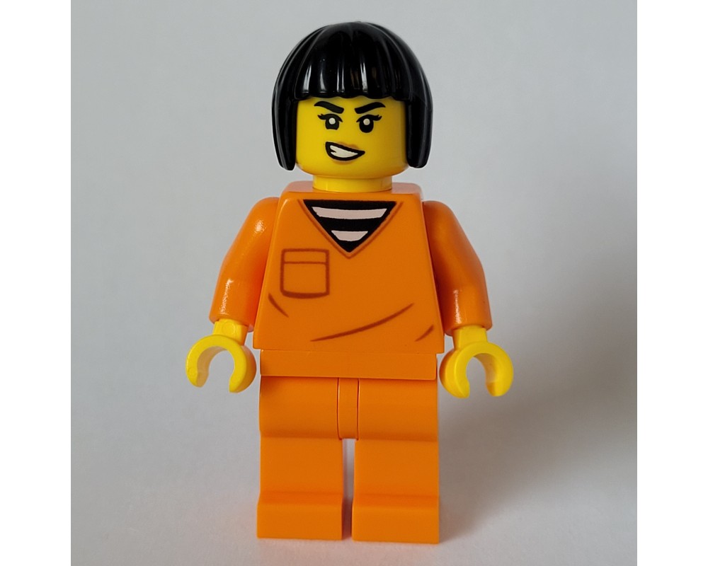 LEGO Set fig-014690 Criminal, Orange Suit, Black Hair | Rebrickable ...