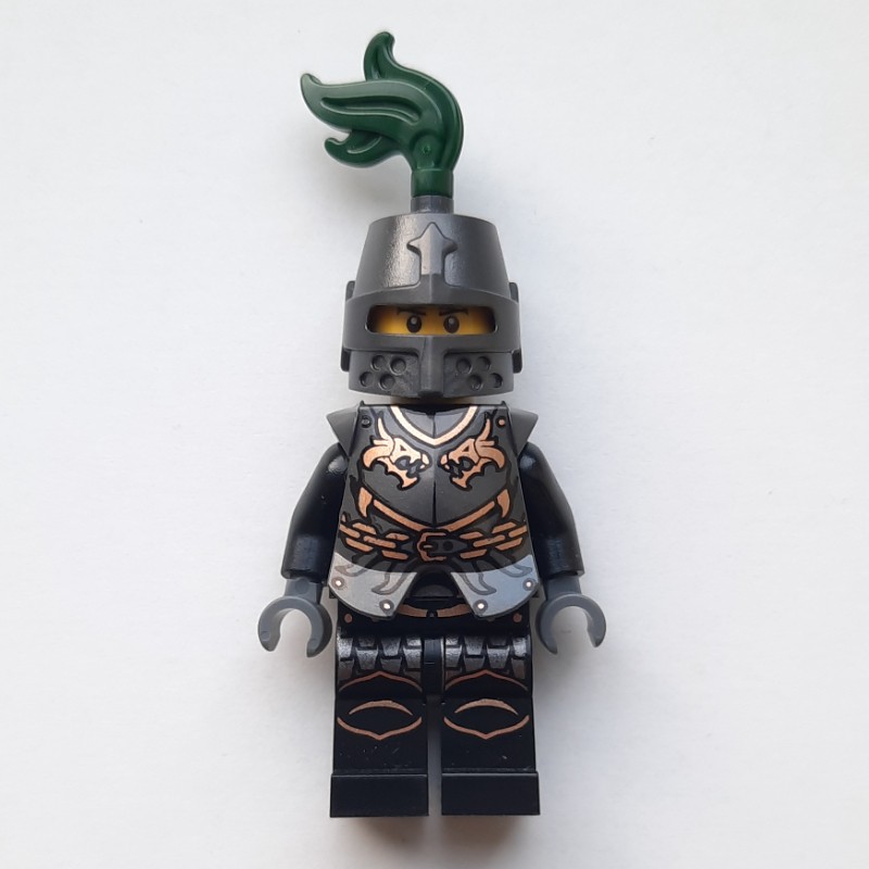 LEGO Set fig-014708 Dragon Knight, Black, Armor, Helmet with Dark Green ...