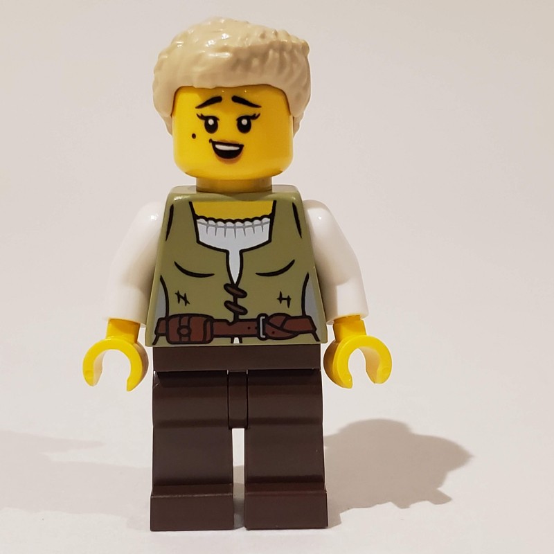 LEGO Set fig-014812 Carpenter, Olive Green Torso, Dark Brown Legs ...