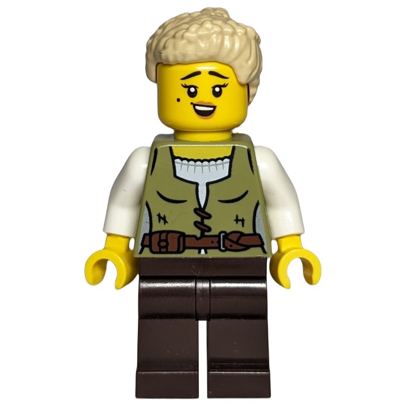 LEGO Set fig-014812 Carpenter, Olive Green Torso, Dark Brown Legs ...