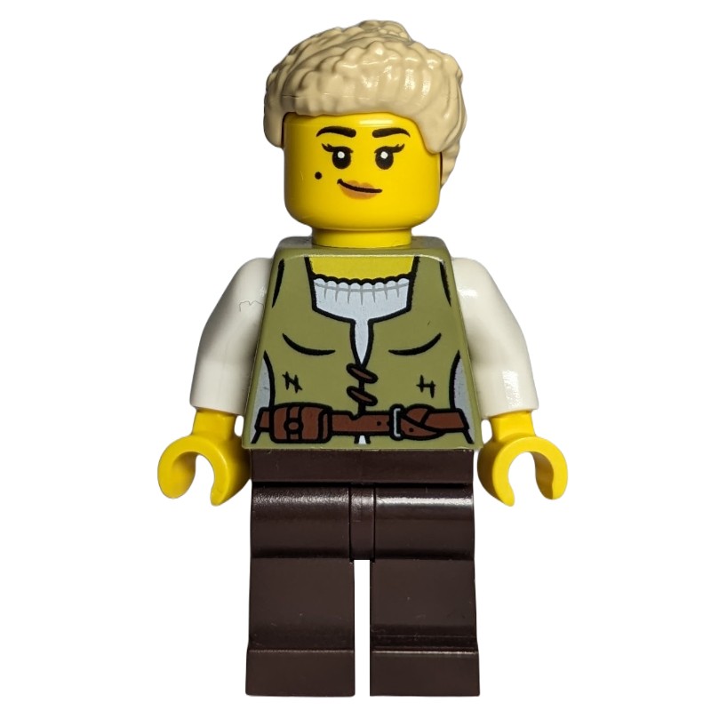 LEGO Set fig-014812 Carpenter, Olive Green Torso, Dark Brown Legs ...