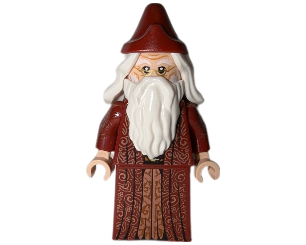 LEGO Set fig-015120 Albus Dumbledore, Dark Red Robe with Skirt, Plain ...