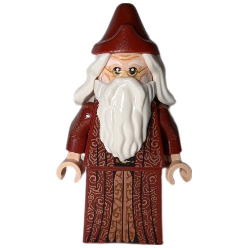 LEGO Set fig-015120 Albus Dumbledore, Dark Red Robe with Skirt, Plain ...
