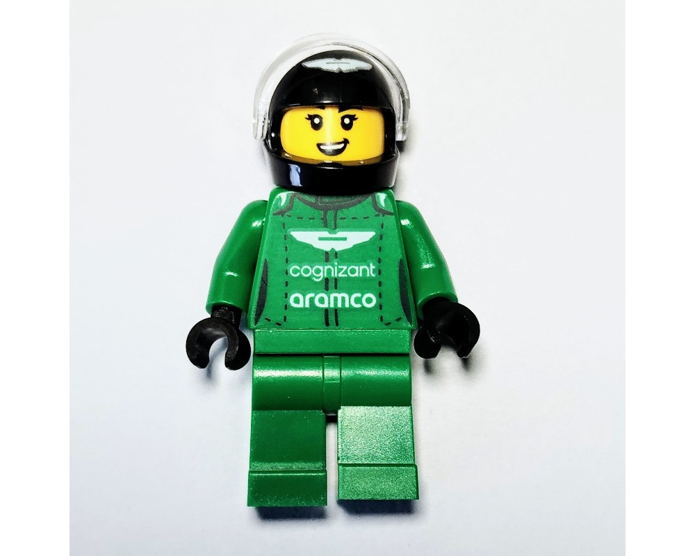 LEGO Set fig-015191 Race Driver - Green Suit, Aston Martin, Black ...