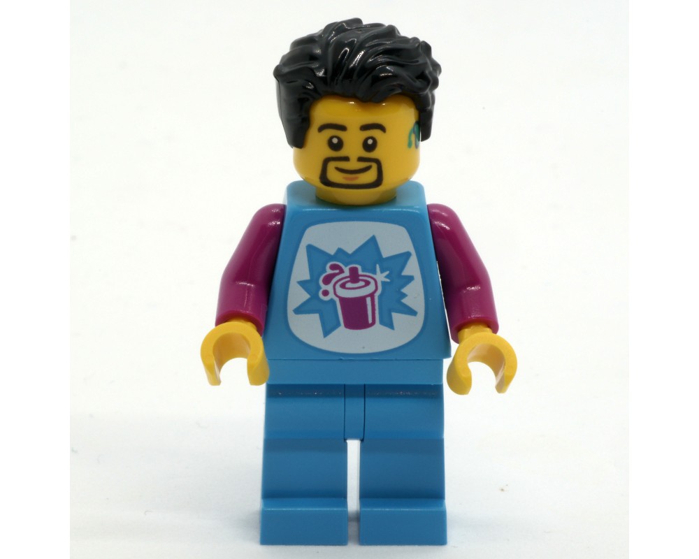 LEGO Set fig-015207 Man, Dark Azure Trancksuit, Black Hair and Goatee ...