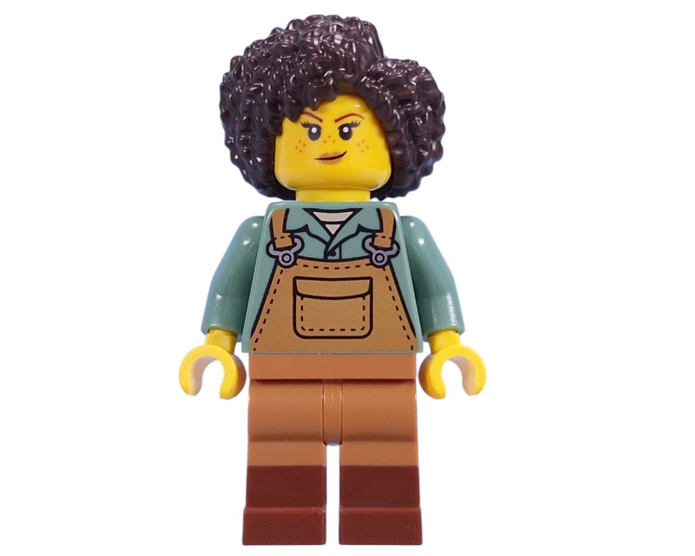 LEGO Set fig-015623 Gardener, Sand Blue Torso, Medium Nougat Apron ...