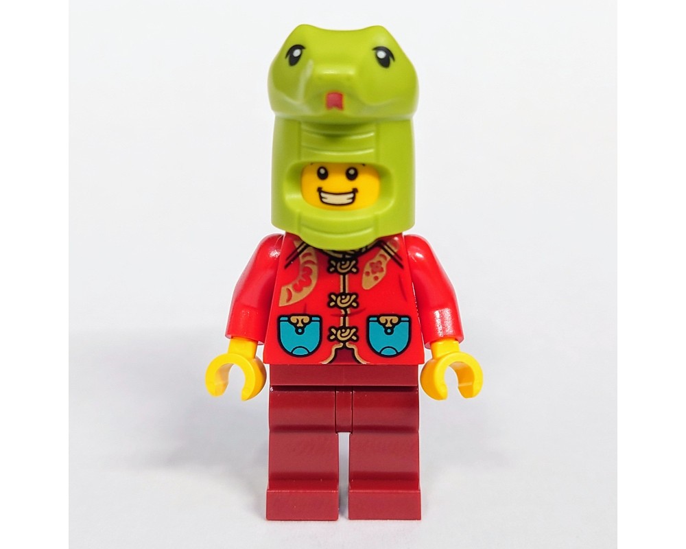 LEGO Set fig-015695 Snake Costume, Red Torso, Dark Red Legs ...