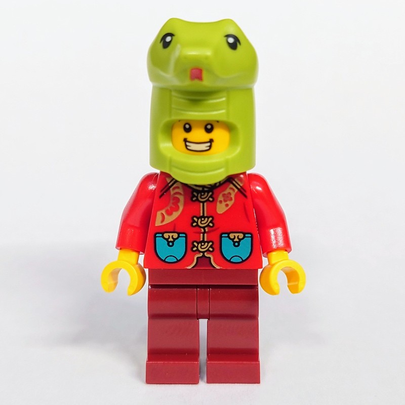LEGO Set fig-015695 Snake Costume, Red Torso, Dark Red Legs ...