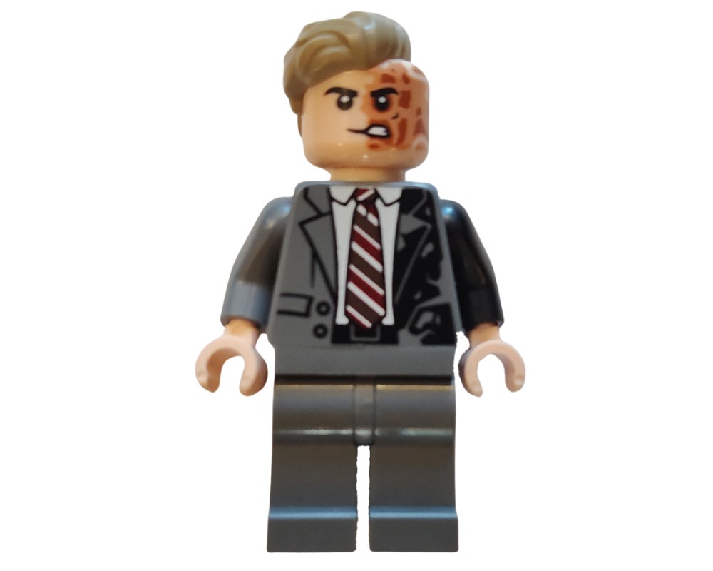 LEGO Set fig-015974 Two-Face, Dark Knight, Dark Bluish Grey Suit ...