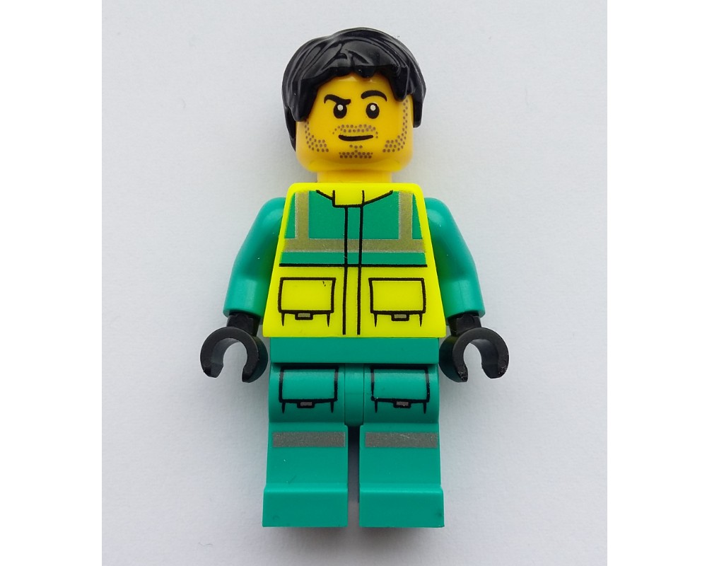 LEGO Set fig-015979 Paramedic, Vibrant Yellow Safety Vest, Dark ...