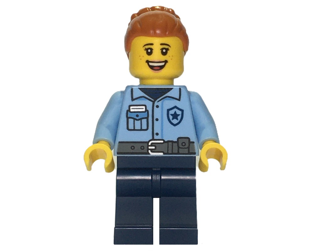 LEGO Set fig-015982 Police Officer, Bright Light Blue Torso, Dark Blue ...