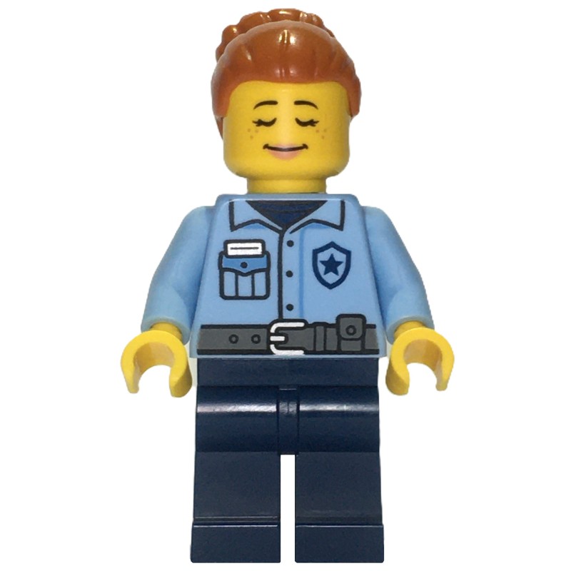 LEGO Set fig-015982 Police Officer, Bright Light Blue Torso, Dark Blue ...