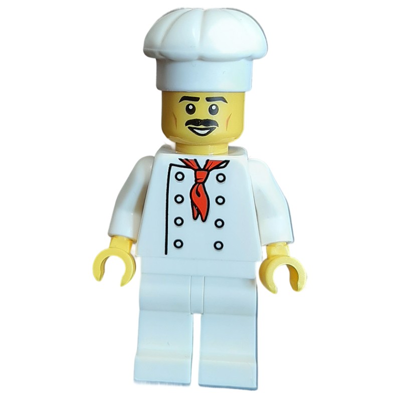 LEGO Set fig-015987 Chef - White Torso, White Legs, White Hat, White ...