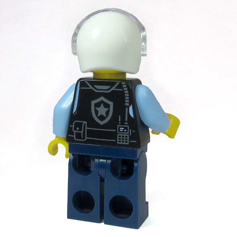 LEGO Set fig-015997 Police Officer, Pilot - Black Torso, Dark Blue Legs ...