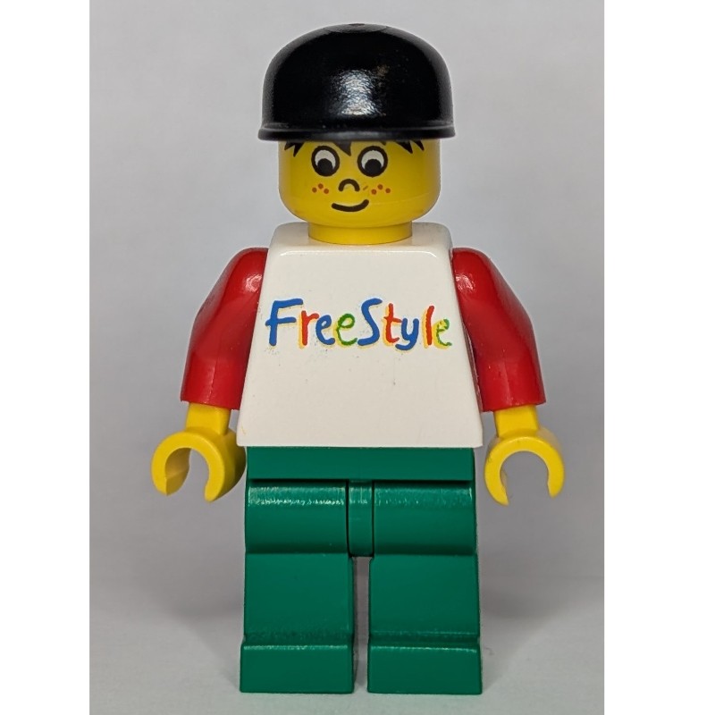 LEGO Set fig-016012 White Torso, Freestyle, Green Legs, Black Cap ...