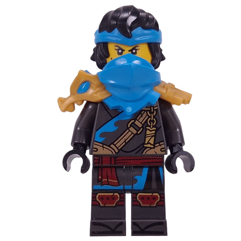 LEGO Set fig-016322 Nya, Dark Azure Shoulder Armor and Mask, Hair ...