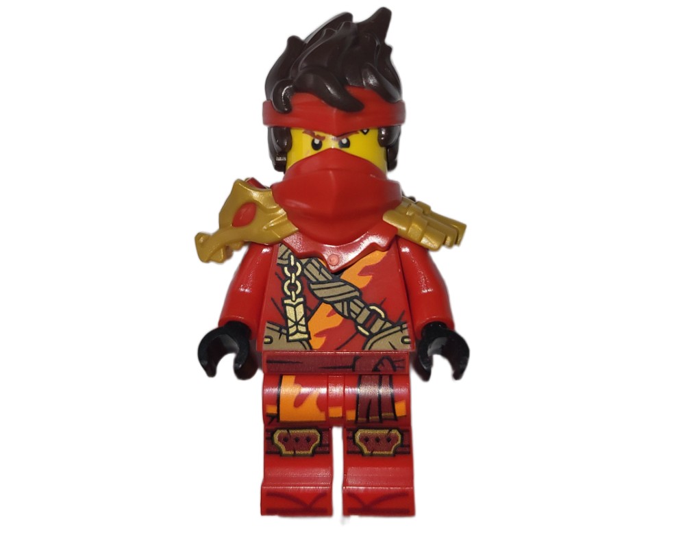 LEGO Set fig-016398 Kai, Red Shoulder Armor and Mask, Hair ...