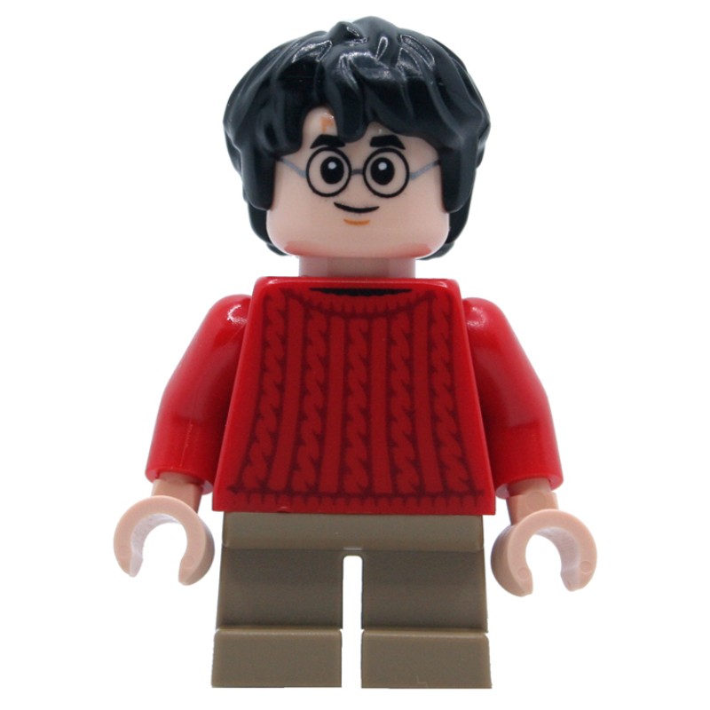 LEGO Set fig-016474 Harry Potter, Red Sweater, Short Dark Tan Legs ...