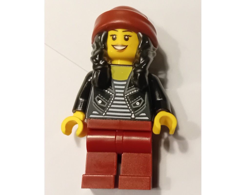 LEGO Set fig-017040 Black Torso, Dark Red Legs, Dark Red Beanie ...