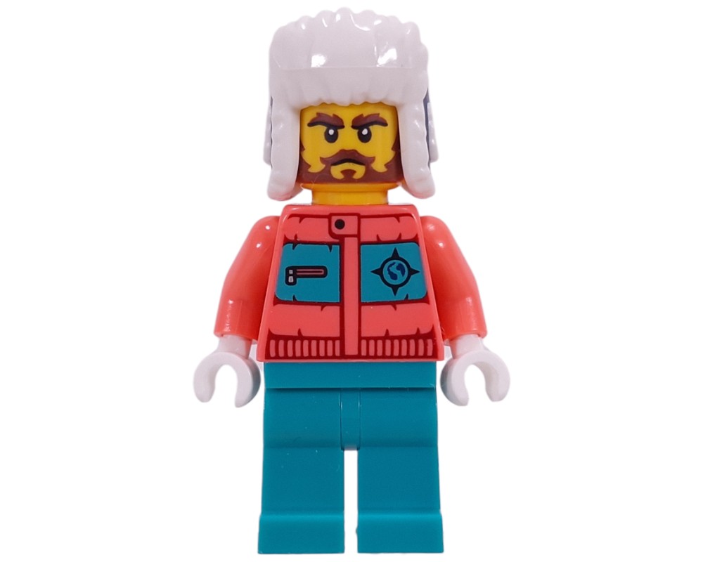 LEGO Set fig-017377 Arctic Explorer, Coral Torso, Dark Turquoise Legs ...