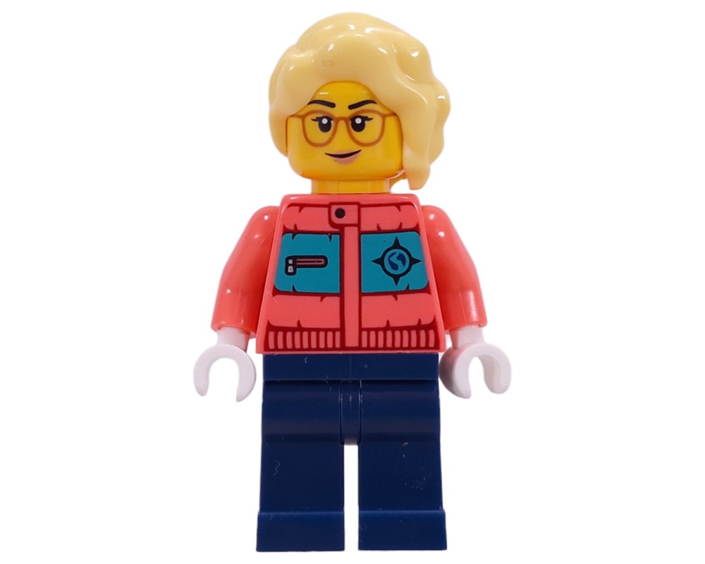 LEGO Set fig-017378 Arctic Explorer, Coral Torso, Dark Blue Legs ...
