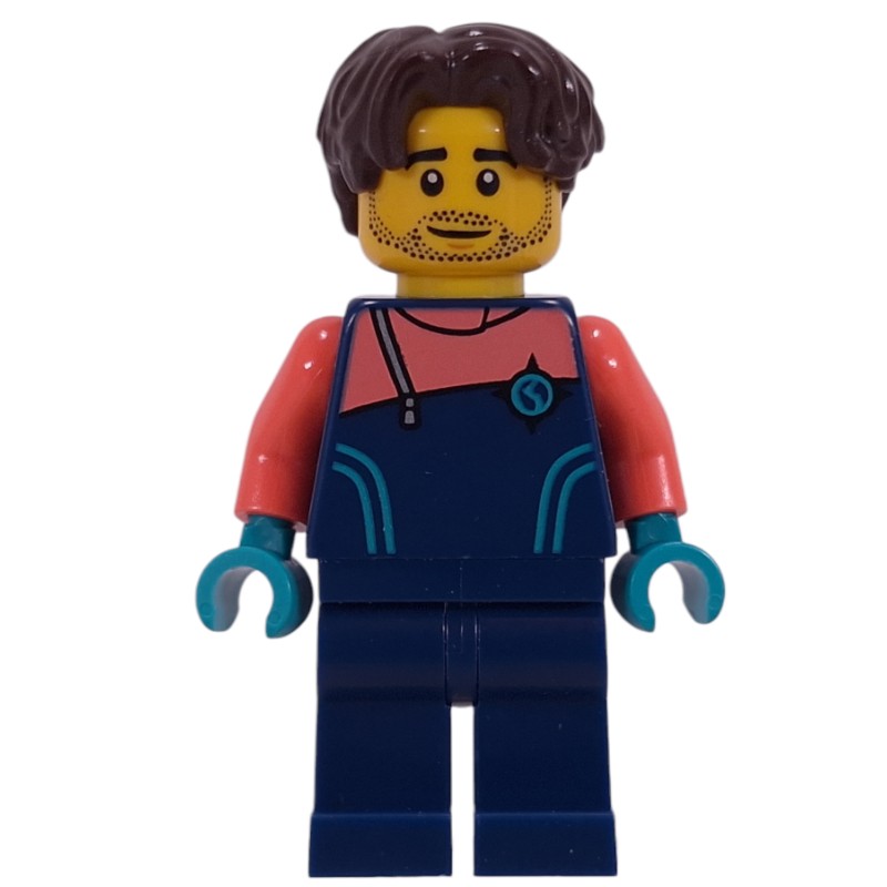 LEGO Set fig-017379 Arctic Explorer, Dark Blue Wetsuit, Dark Brown Hair ...