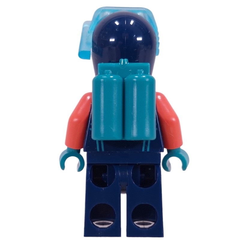 LEGO Set fig-017385 Arctic Explorer, Dark Blue Wetsuit, Helmet, Dark ...