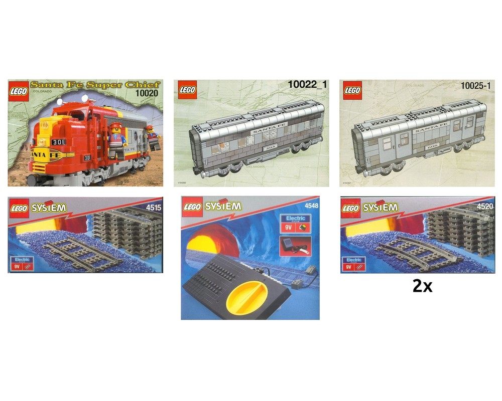 LEGO Set K10020-1 Santa Fe Starter Kit (2002 Train > 9V) | Rebrickable ...