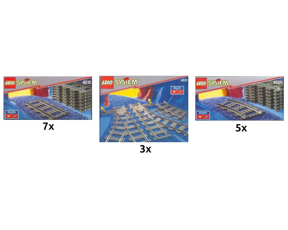 LEGO Set K4515-1 Ultimate Track Kit (1992 Train > 9V) | Rebrickable ...