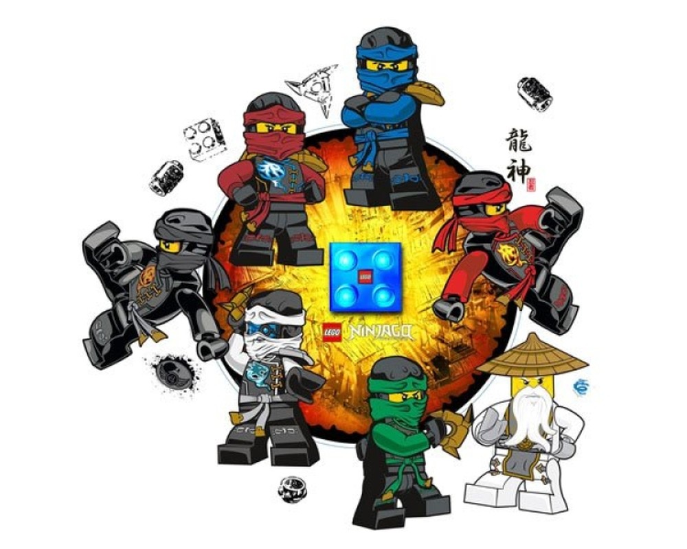 LEGO Set LGLNI14-1 Ninjago Brick Night Light and Wall Decals - Sky ...