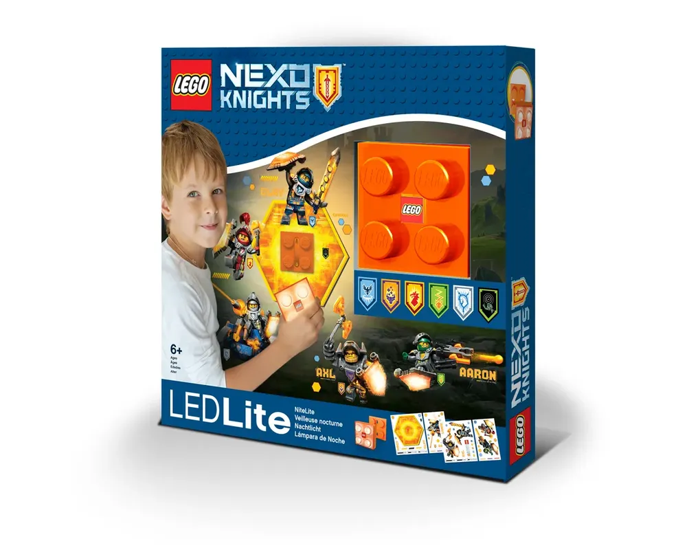 LEGO Set LGLNI7-1 Nexo Knights Brick Night Light and Wall Decals (2016 ...