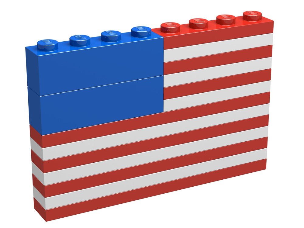 LEGO Set MMMB010-1 US Flag (2009 LEGO Brand Store > Monthly Mini Model ...