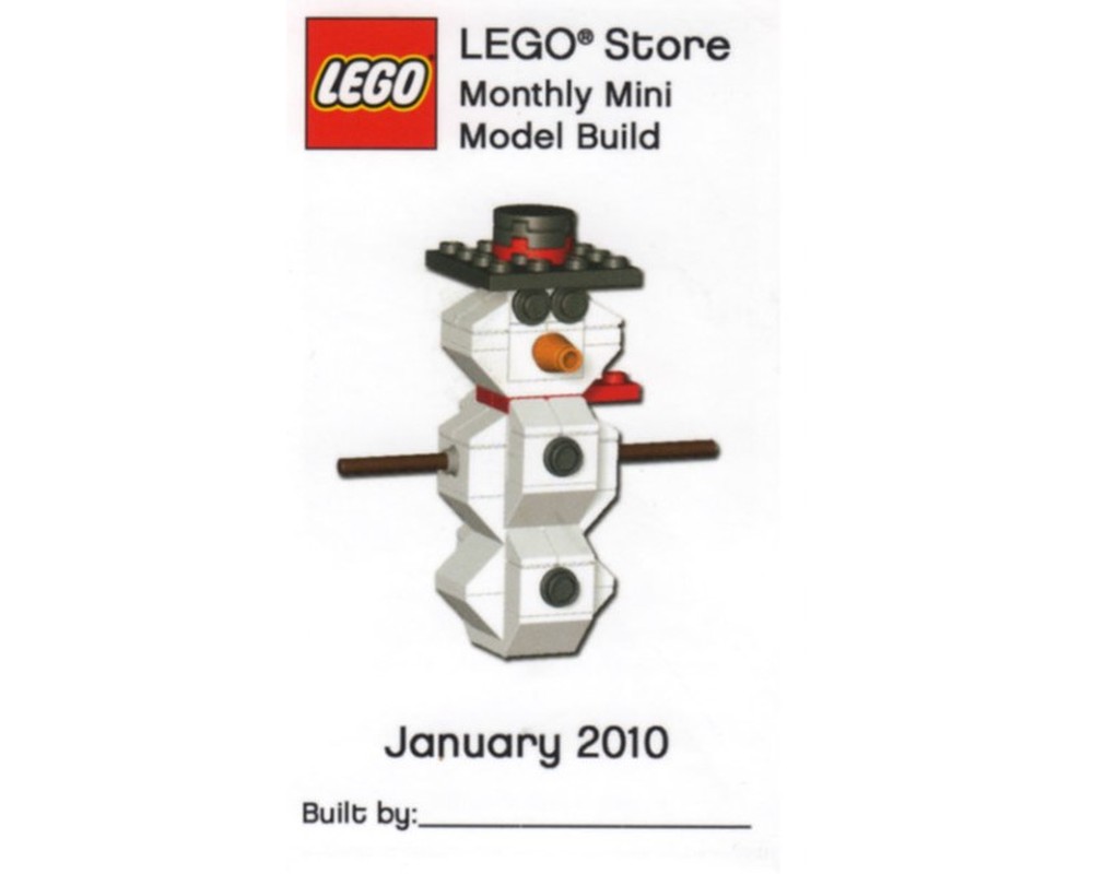 LEGO Set MMMB018-1 Snowman (2010 LEGO Brand Store > Monthly Mini Model ...