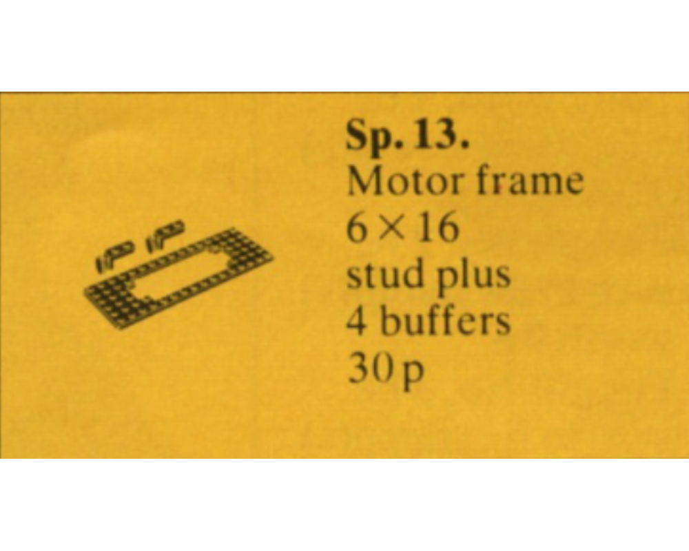 LEGO Set Sp13-1 Train Motor Plate with Buffers (1977 Service Packs ...