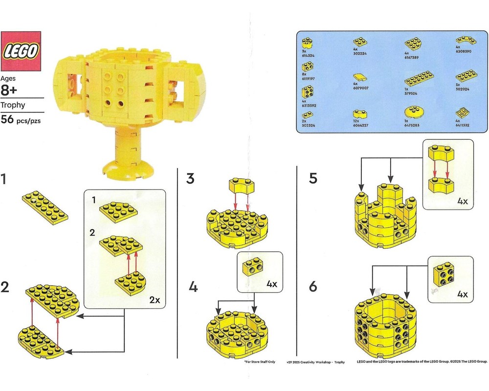 LEGO Set TROPHY-1 Trophy (2025 Promotional) | Rebrickable - Build with LEGO