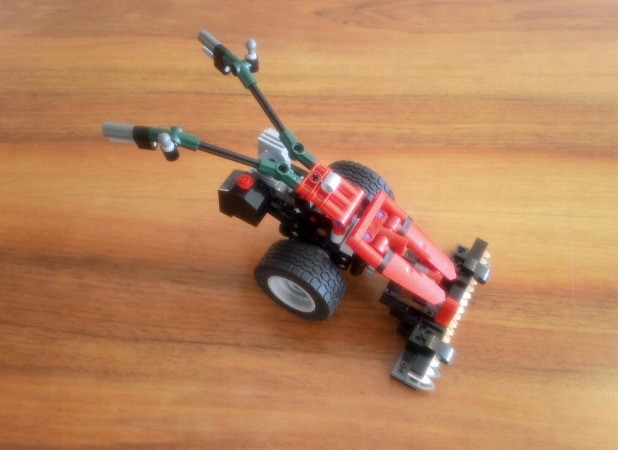 LEGO MOC Small single-axle walk-behind tractor with cutter bar, band ...