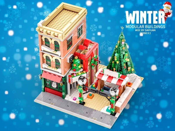 LEGO MOC 10308 Winter Modular Buildings by mocozone | Rebrickable ...