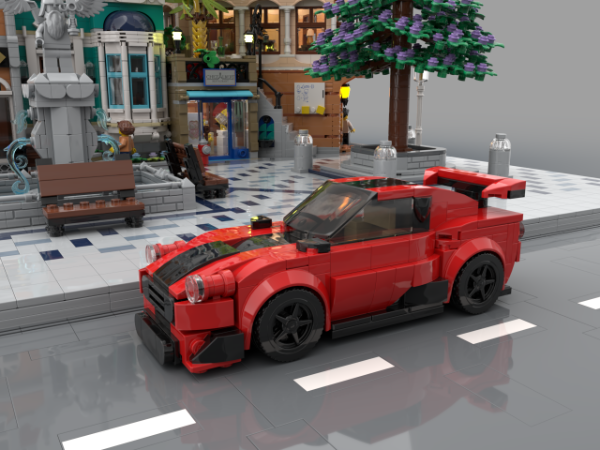 LEGO MOC Red Sportcar - 6 stud wide by Sanvan | Rebrickable - Build ...